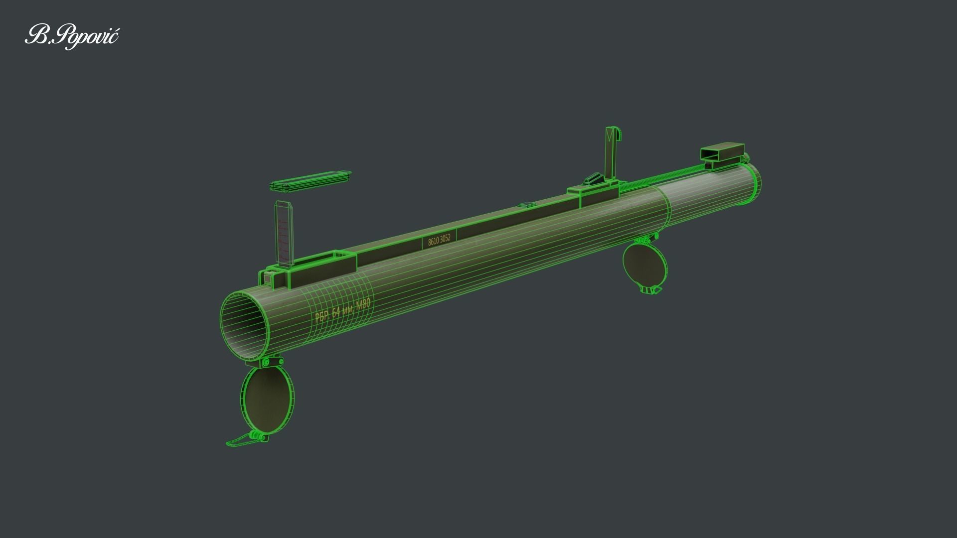 M80 Zolja Rocket Launcher 3D model | CGTrader