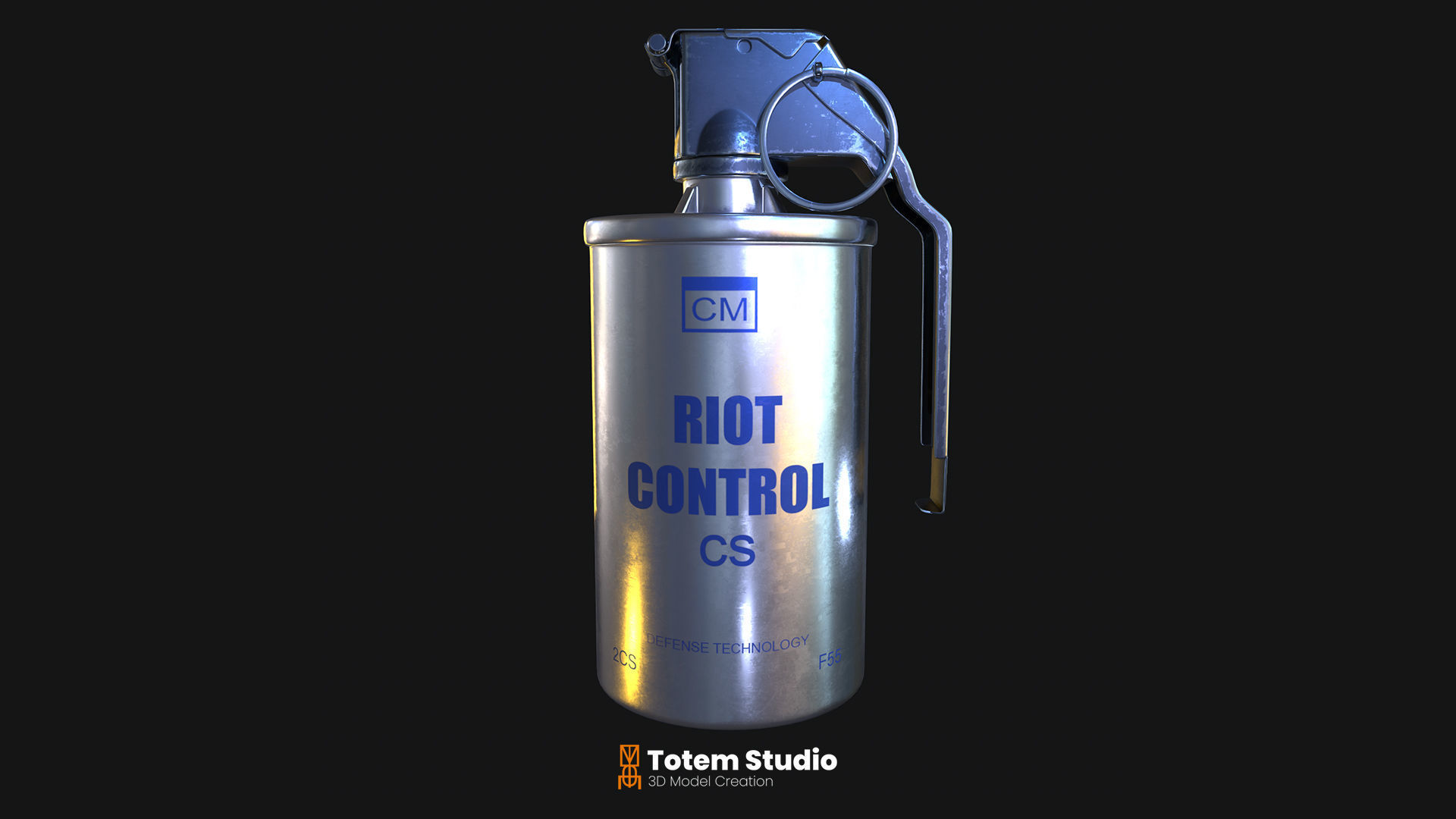 3D model Tear Gas Grenade Riot Control VR / AR / low-poly | CGTrader