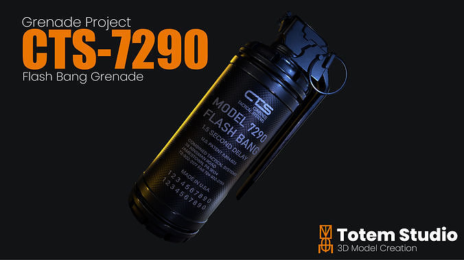 3D model CTS 7290 Flash Grenade VR / AR / low-poly | CGTrader