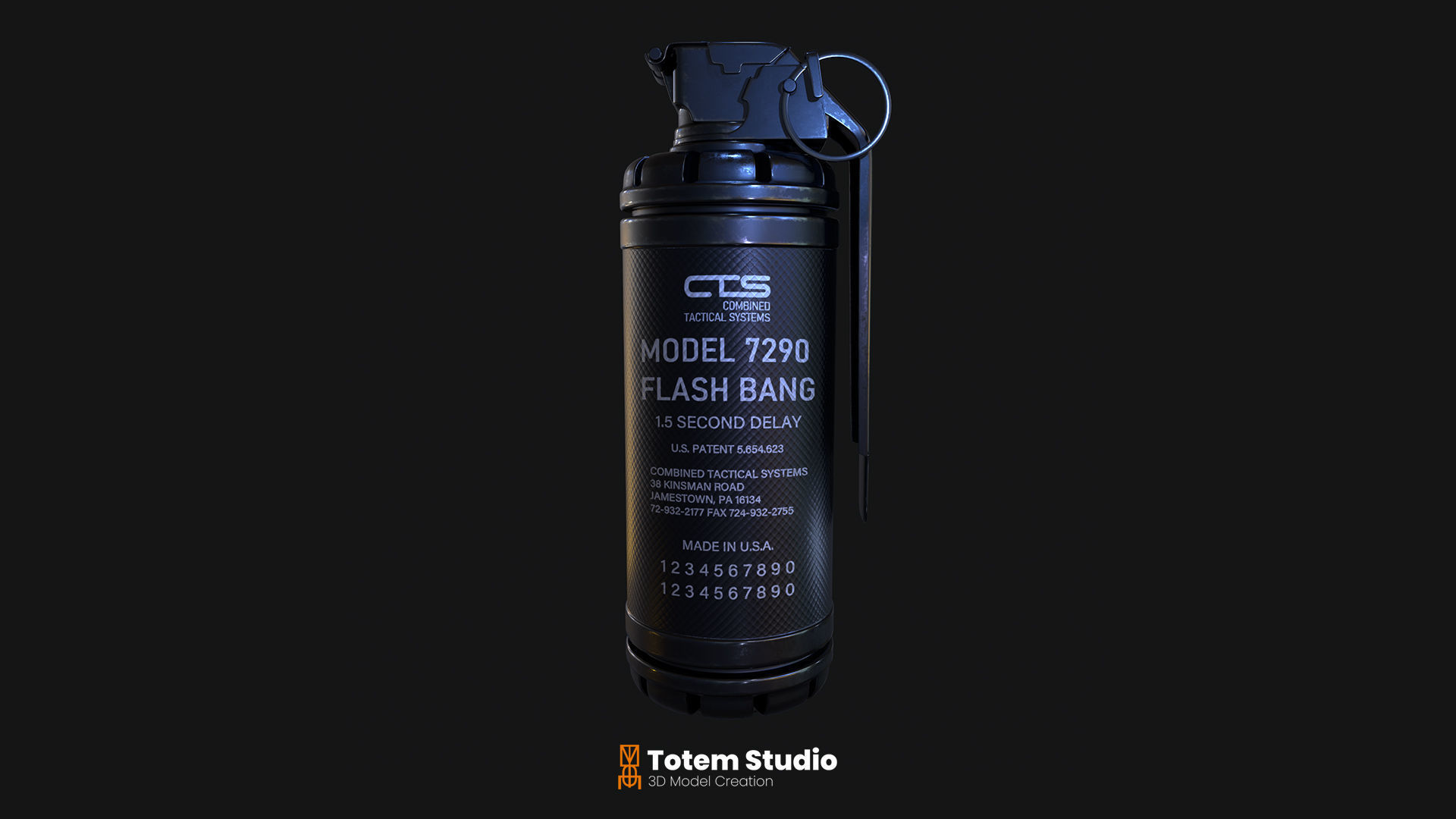3D model CTS 7290 Flash Grenade VR / AR / low-poly | CGTrader