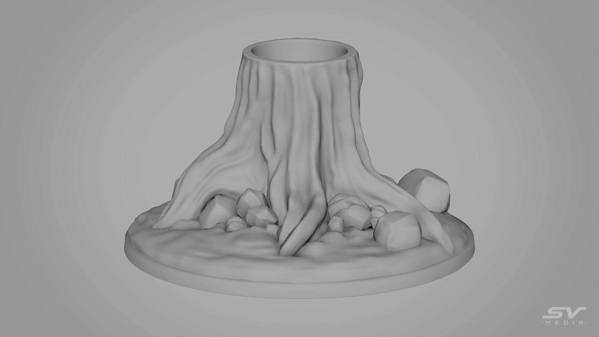 Tree Trunk Pen Stand 3D model 3D printable | CGTrader