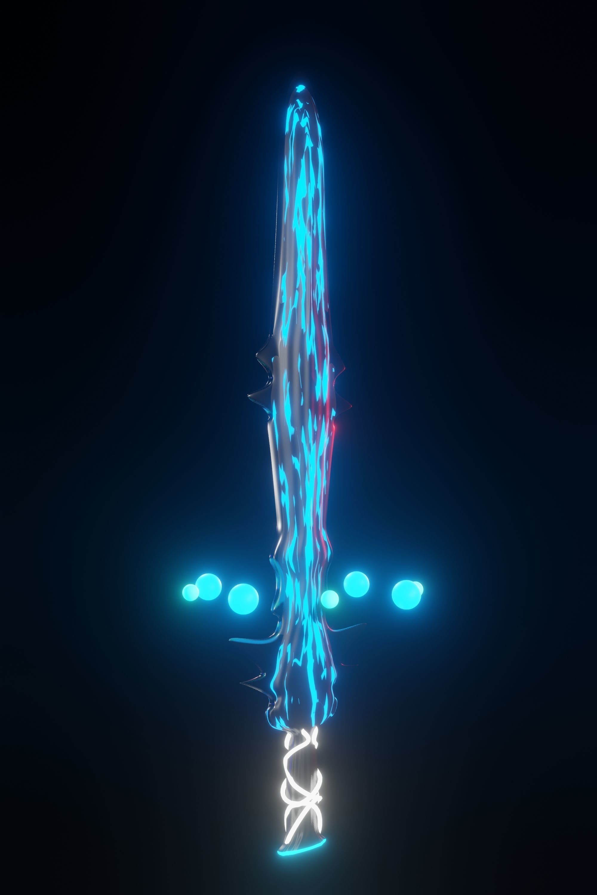 3D model BLUE SWORD WITH ENERGY BALL AROUND VR / AR / low-poly | CGTrader