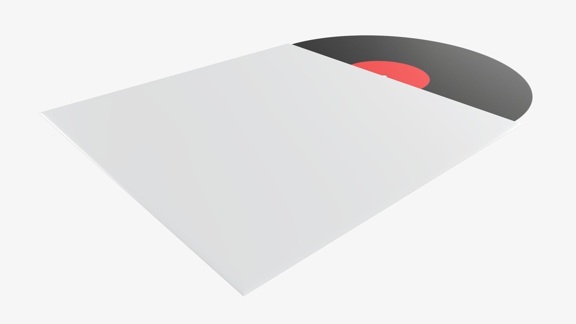 Vinyl record and cover mockup 03 3D model | CGTrader