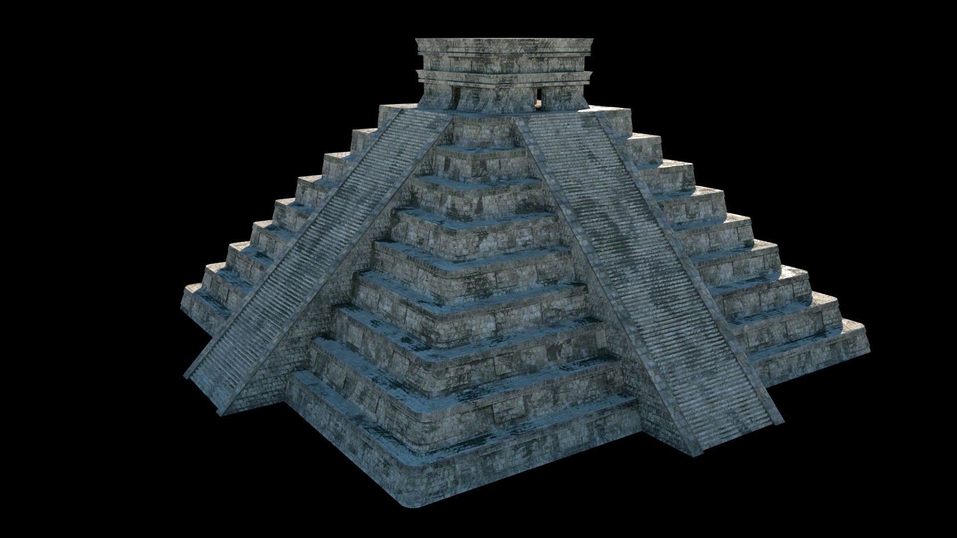 3D model Chichen Itza PBR Low Poly VR / AR / low-poly | CGTrader