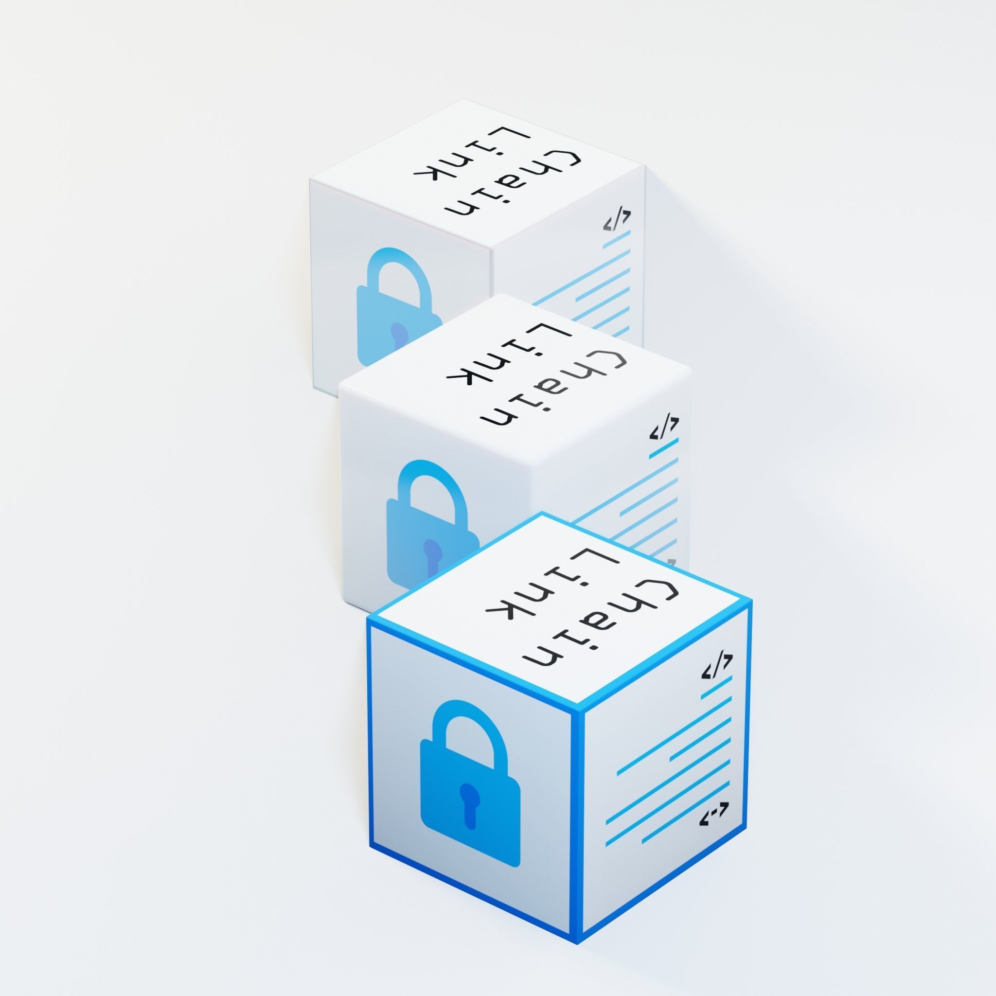 3D model Chainlink Cubes VR / AR / low-poly | CGTrader