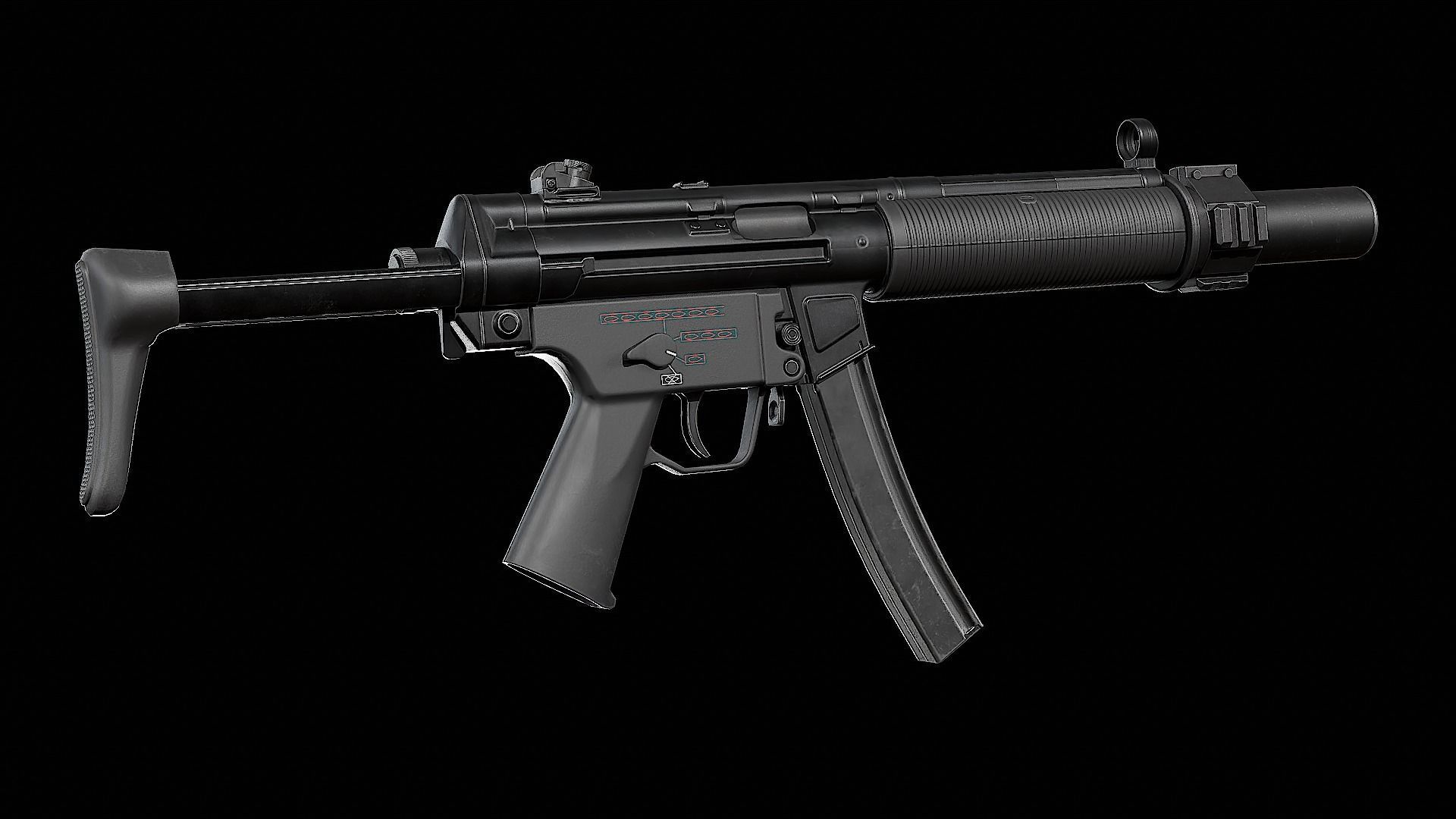 3D model MP5SD gun VR / AR / low-poly | CGTrader