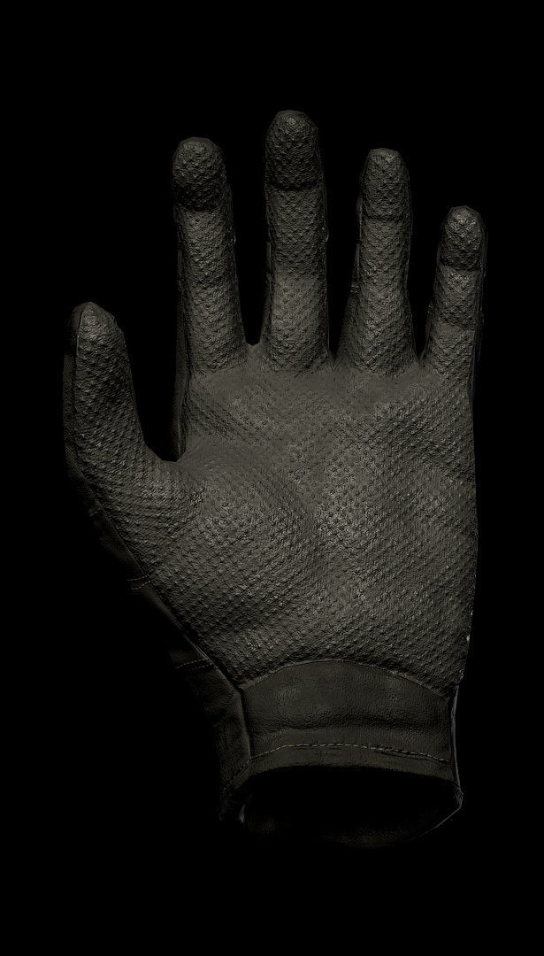 3D model Black Military Tactical Glove Low-poly 3D model VR / AR / low ...
