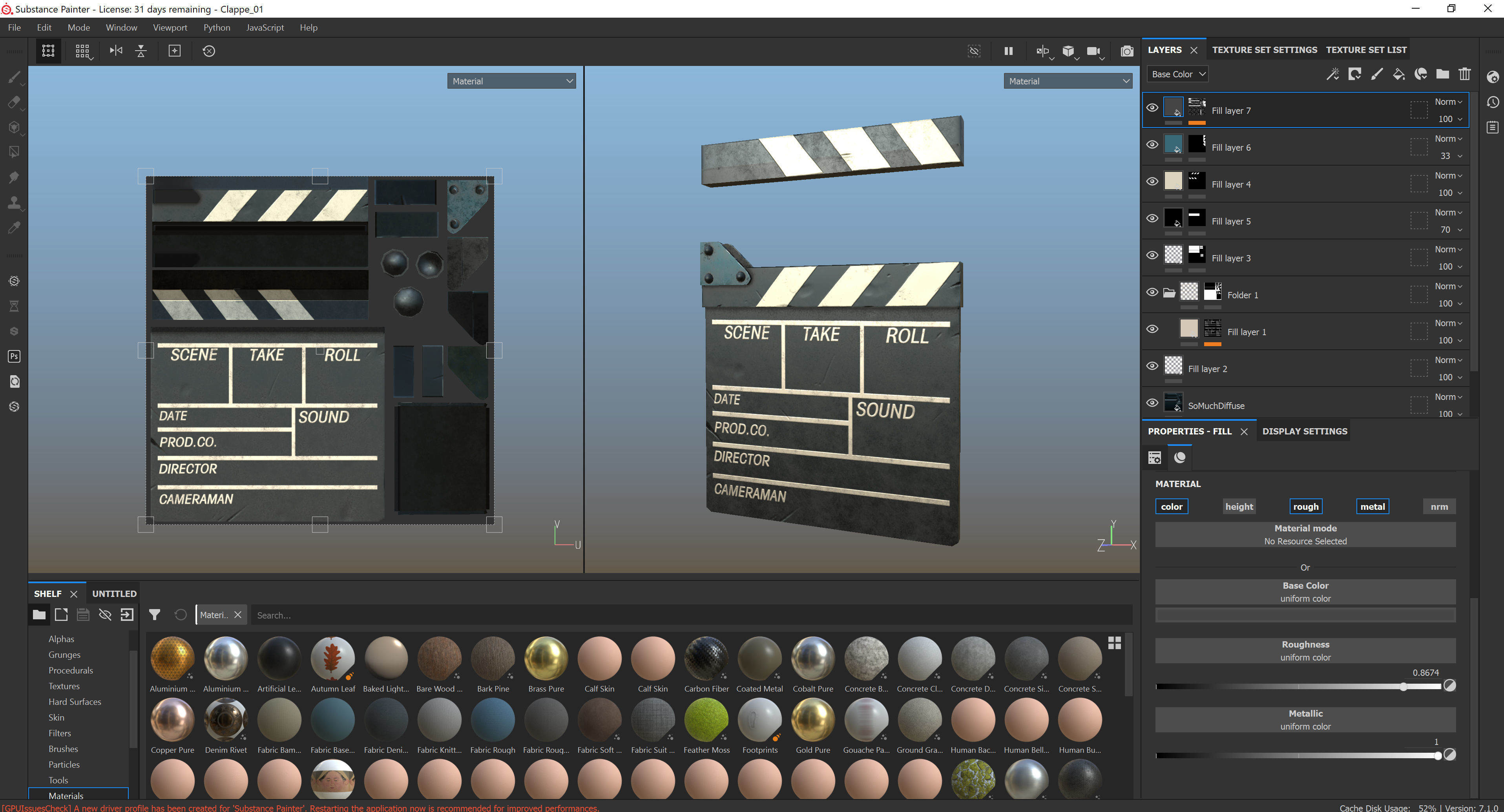 3D model Film clapper board VR / AR / low-poly | CGTrader
