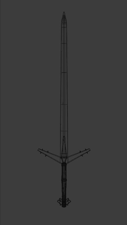 3D model Aerondight the Witcher sword VR / AR / low-poly | CGTrader