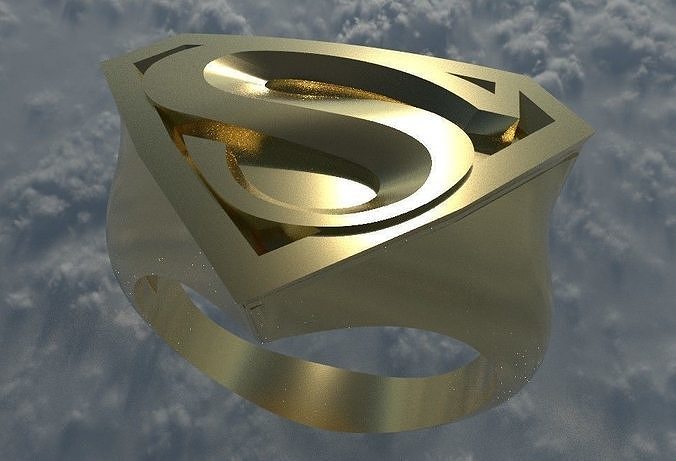 Superman logo ring 3D model 3D printable | CGTrader