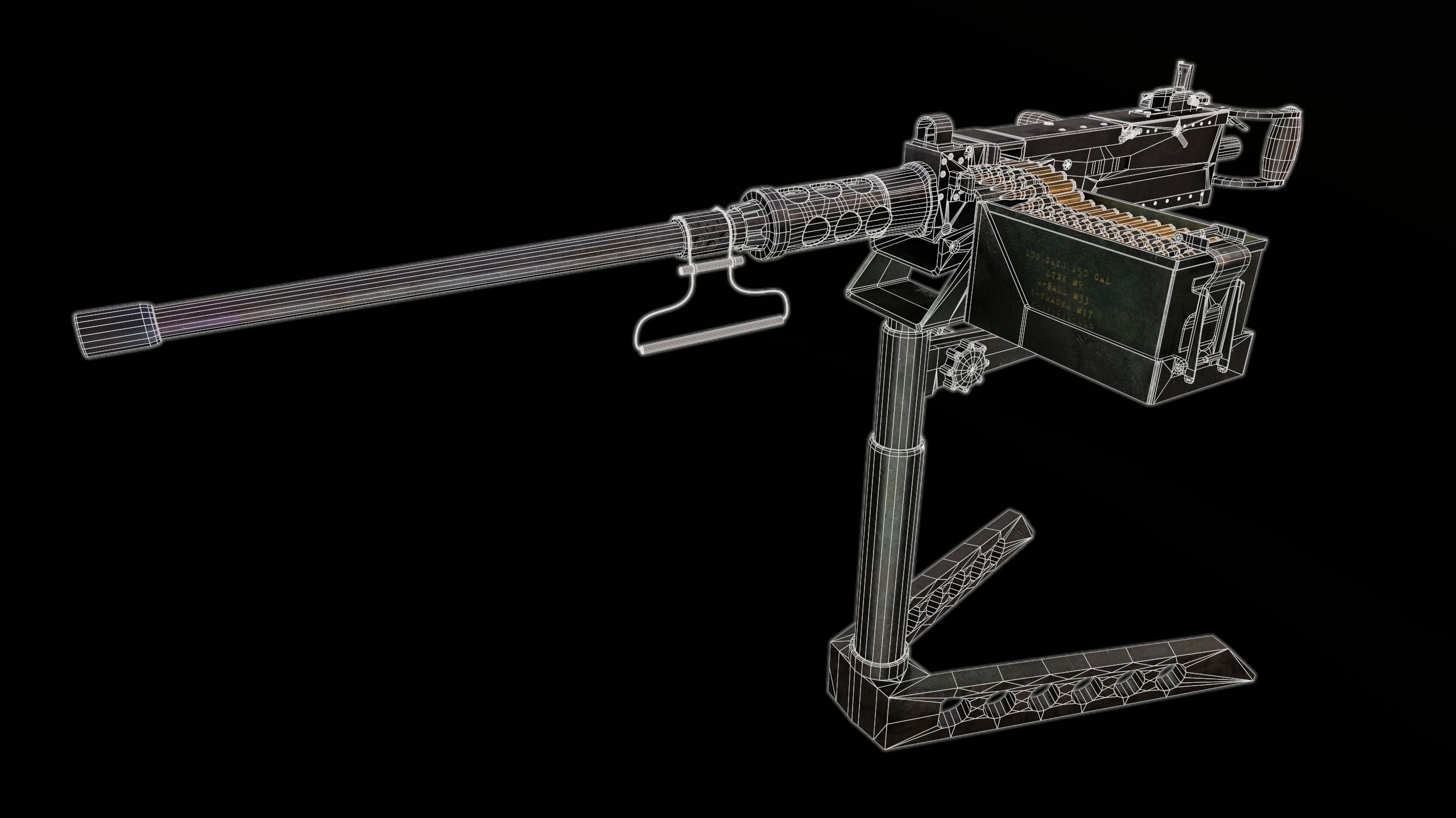 3D model M2 Machine Gun VR / AR / low-poly | CGTrader