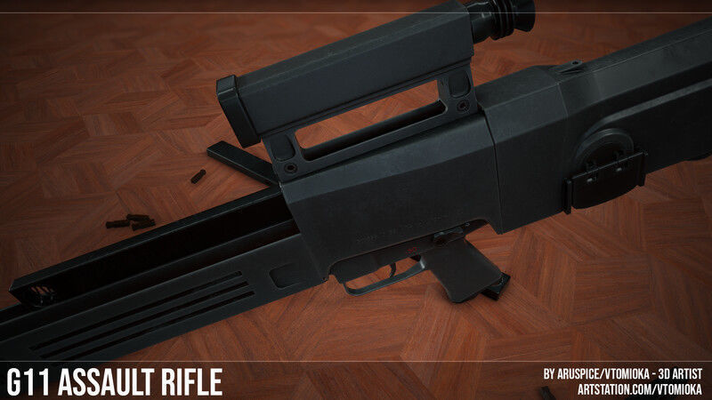 3D model G11 Assault Rifle VR / AR / low-poly | CGTrader
