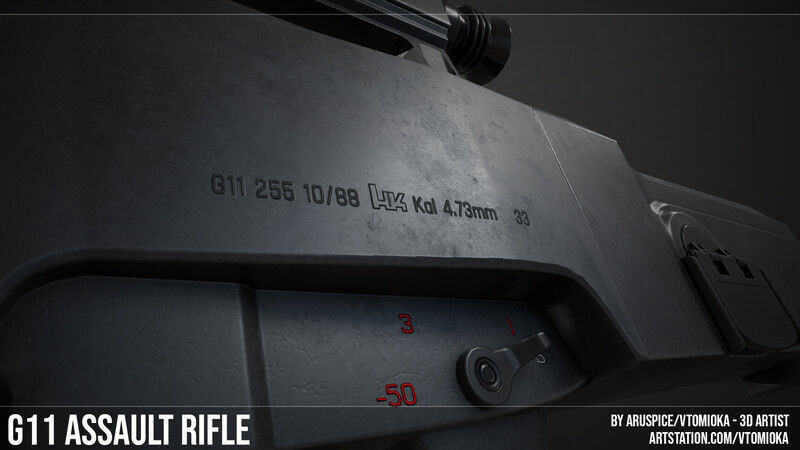 3D model G11 Assault Rifle VR / AR / low-poly | CGTrader