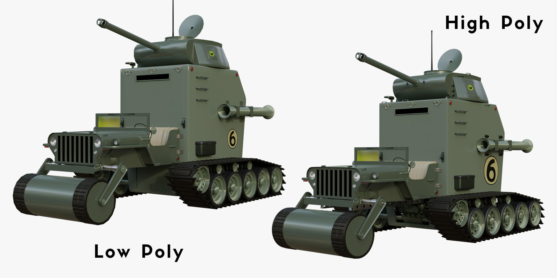 3D model Race Car 06 Army Surplus Special from Wacky Races VR / AR ...