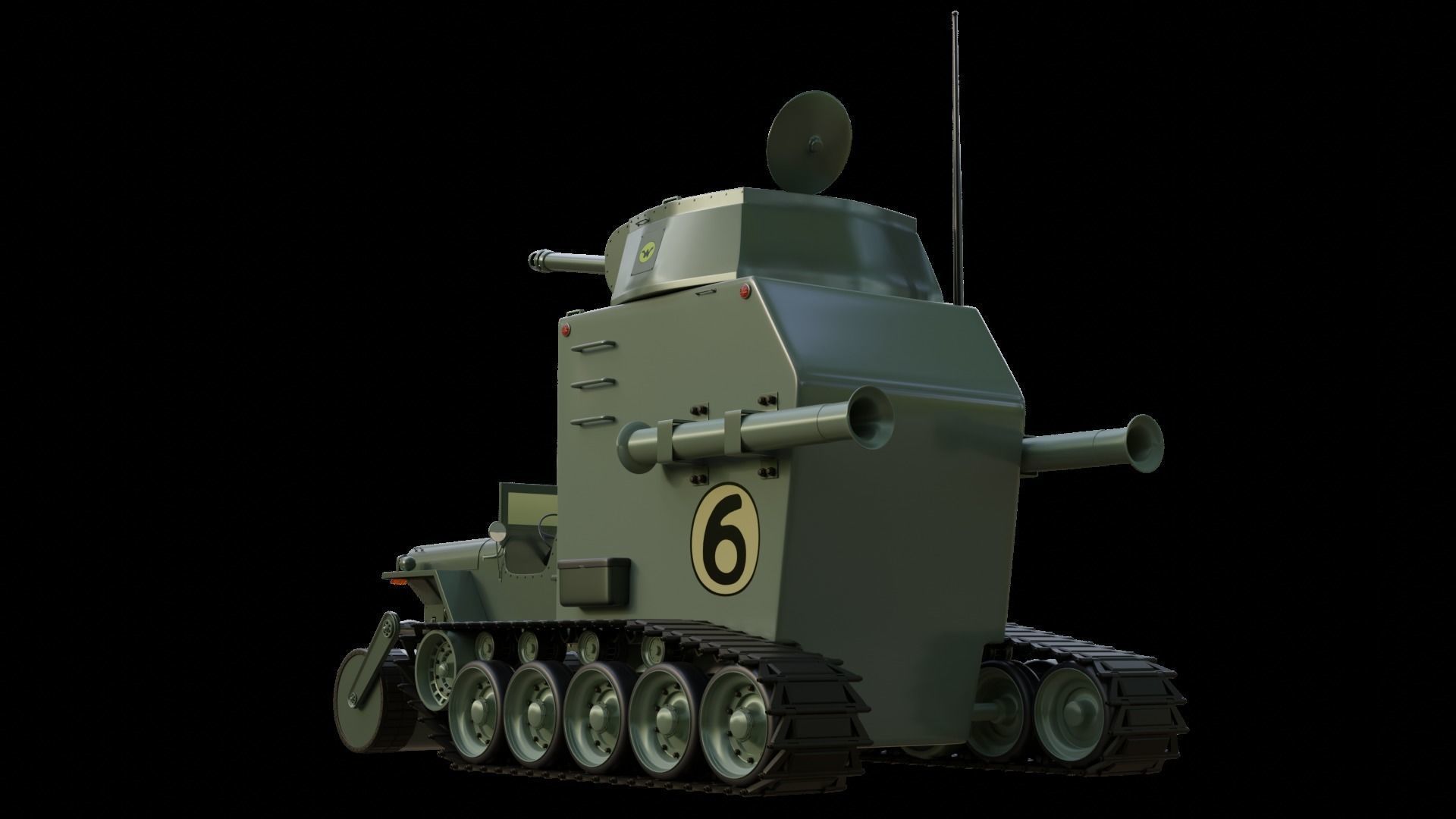 3D model Race Car 06 Army Surplus Special from Wacky Races VR / AR ...