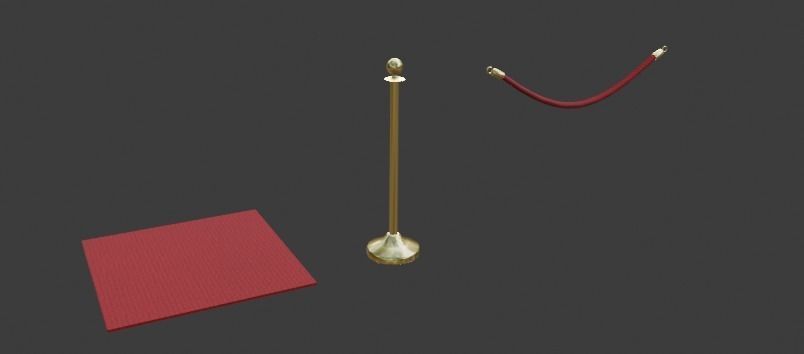 3D model Modular Red Carpet Kit VR / AR / low-poly | CGTrader