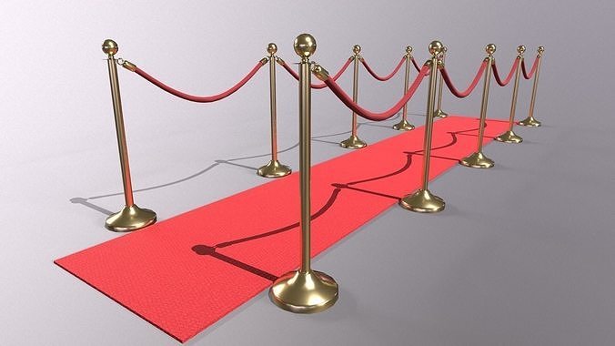 3D model Modular Red Carpet Kit VR / AR / low-poly | CGTrader