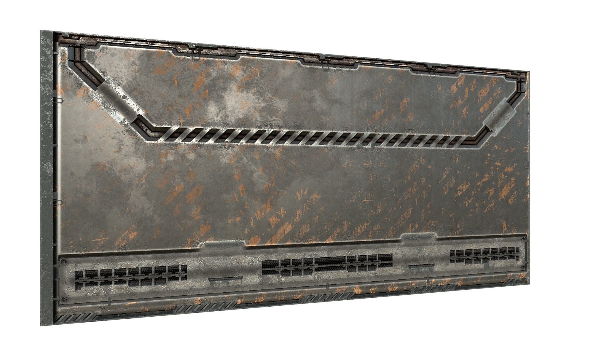 3D Model Collection sci fi walls - architectural modular kit VR / AR ...