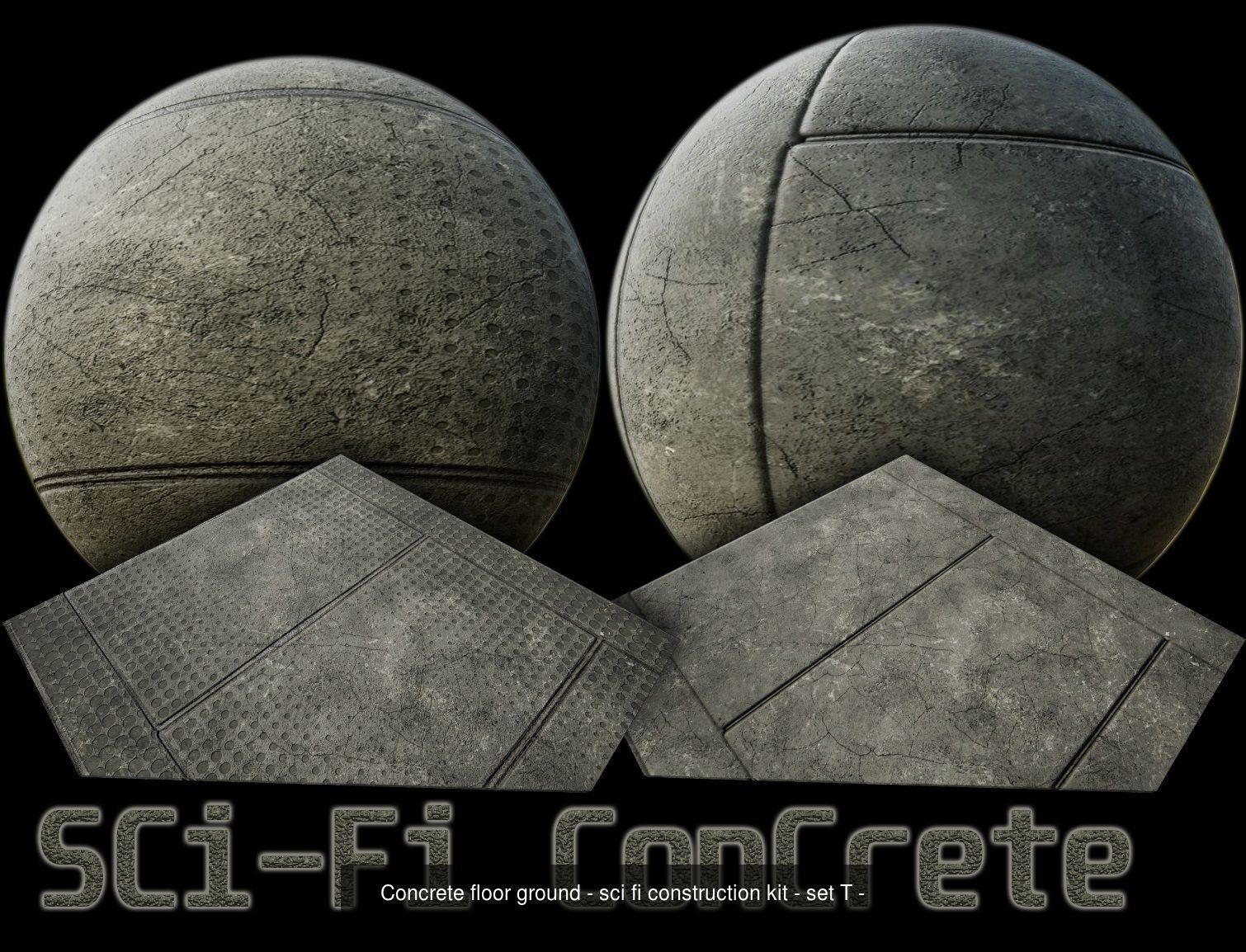 3D Model Collection sci fi walls - architectural modular kit VR / AR ...