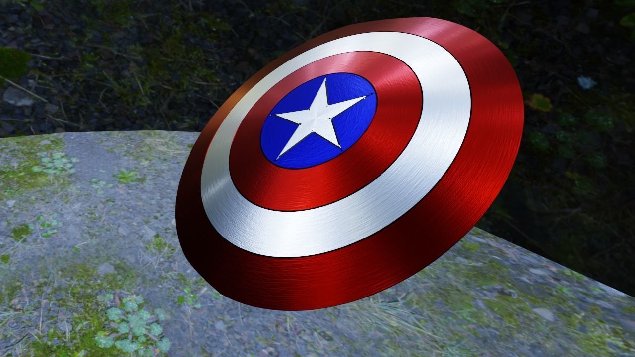 3D model Captain America Vibranium Shield-3D model VR / AR / low-poly ...