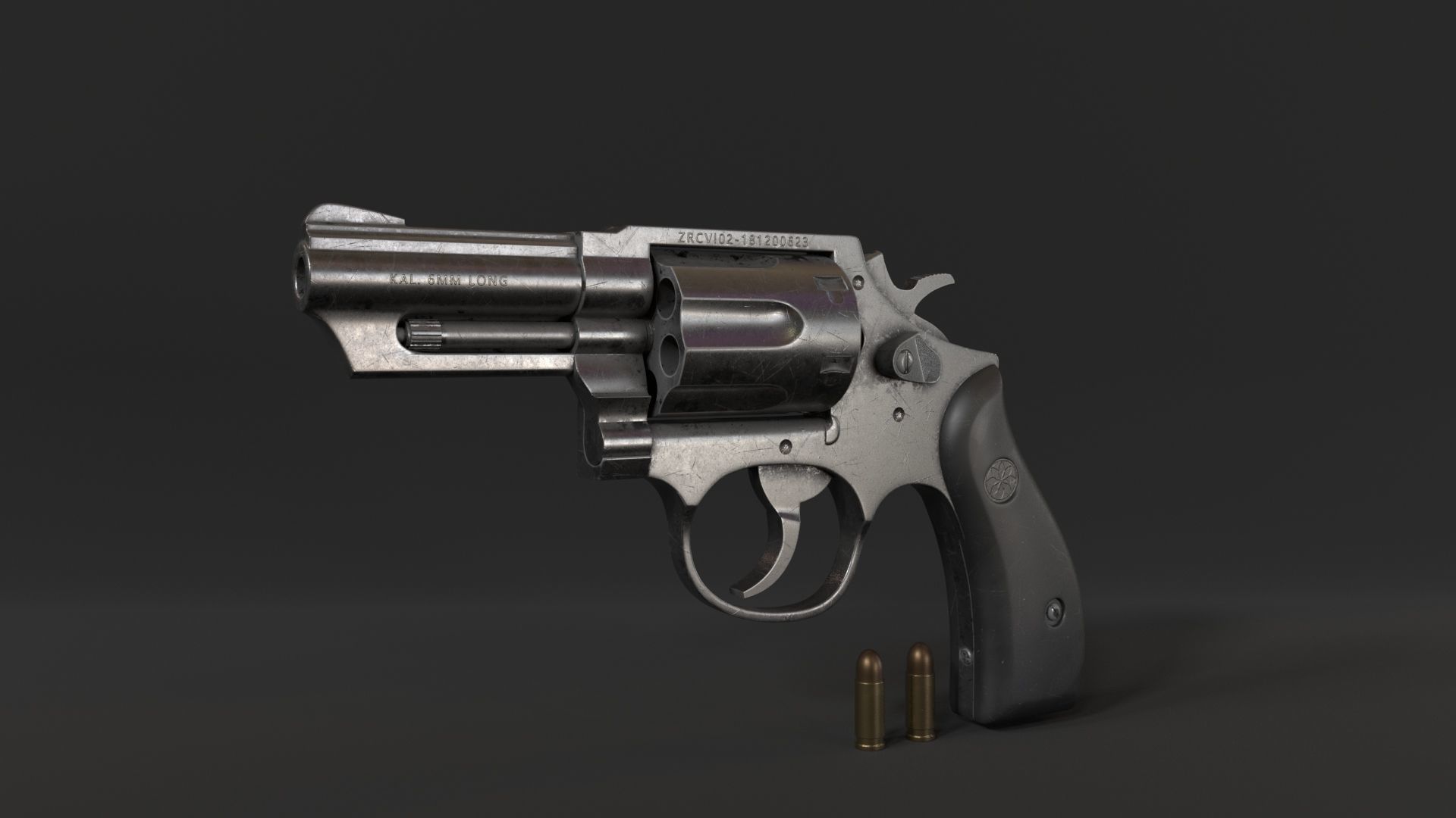 Revolver With Textures 3D model | CGTrader