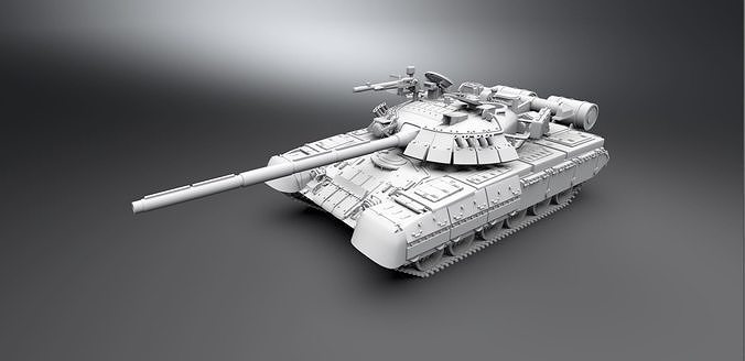 T80U Tank scale model 3D model 3D printable | CGTrader