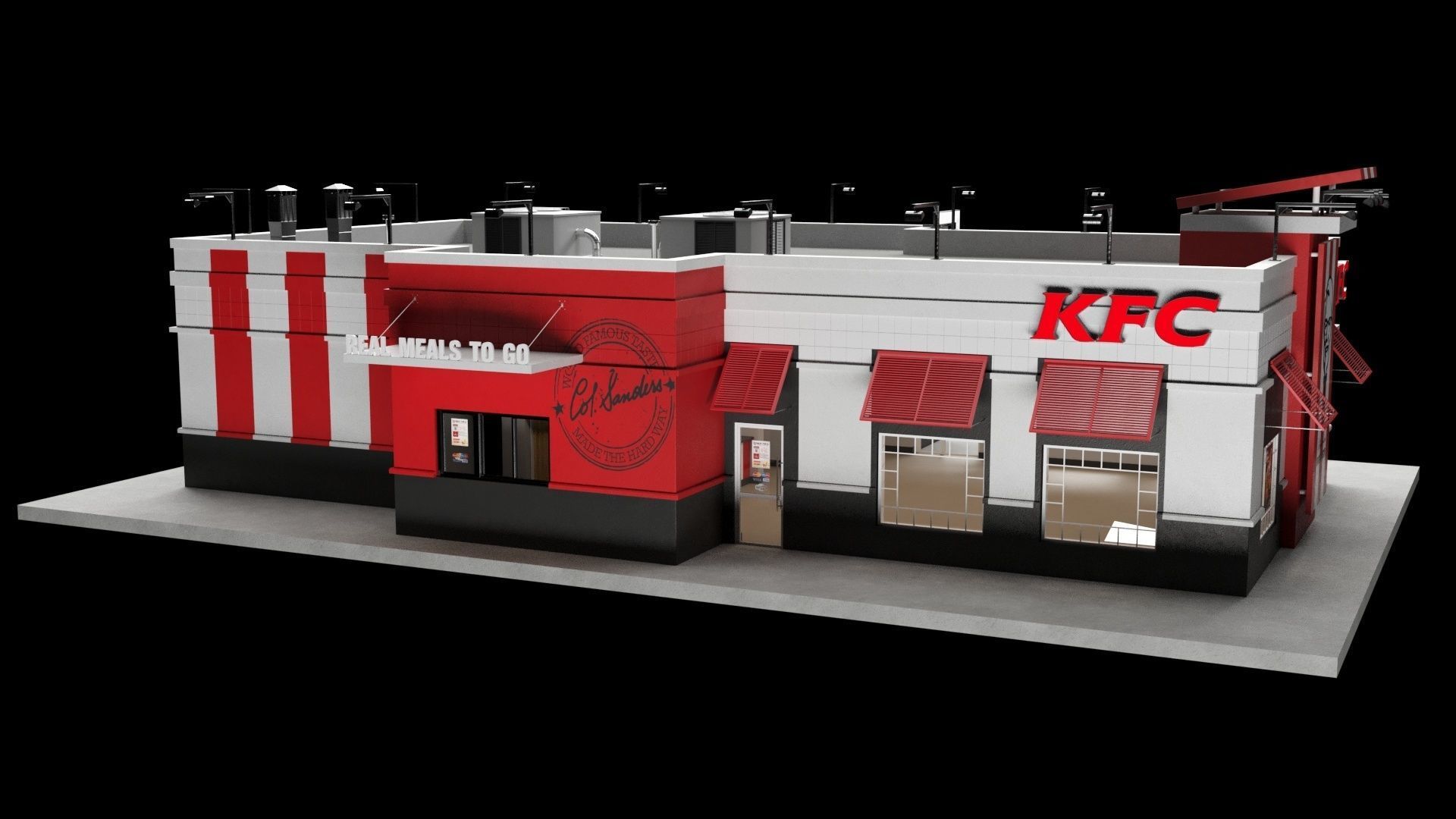 KFC Building 3D model | CGTrader