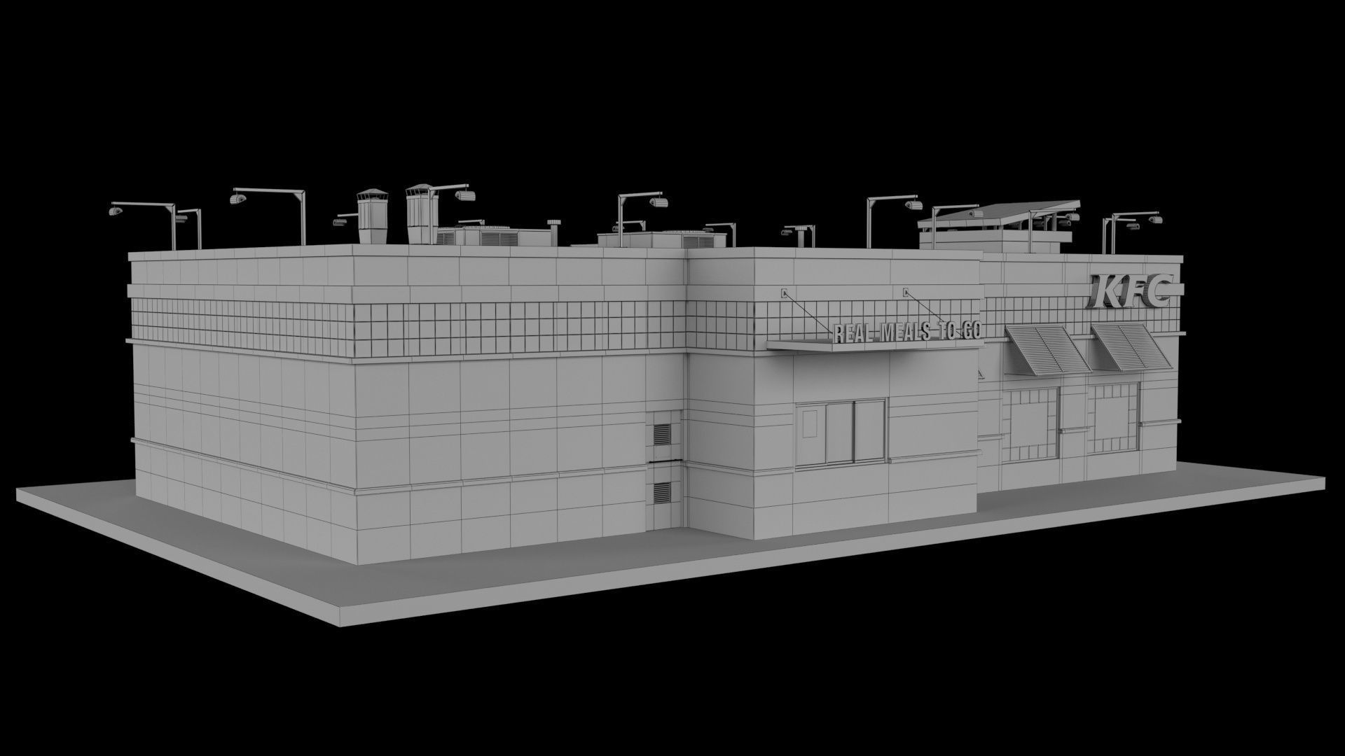KFC Building 3D model | CGTrader