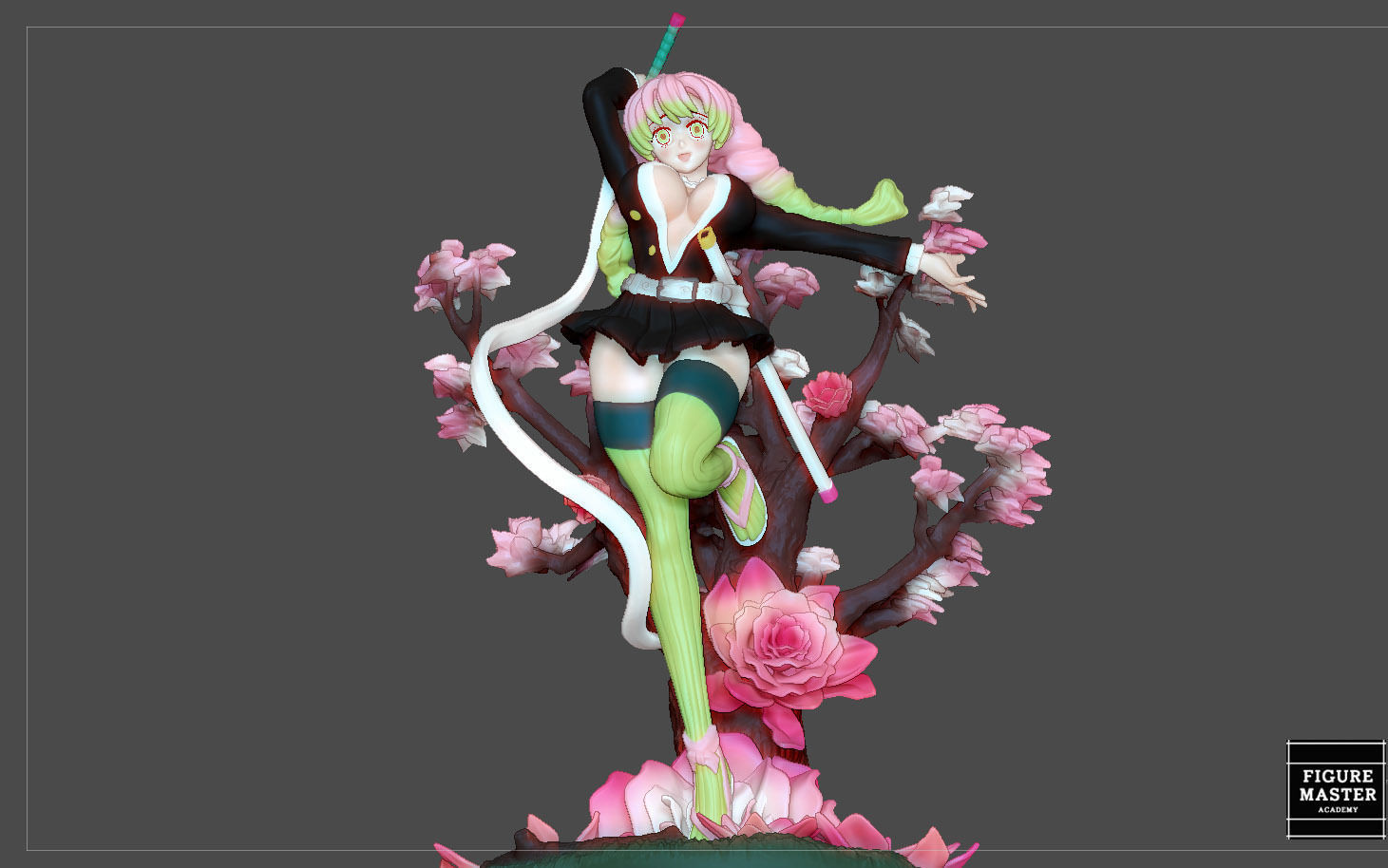 KANROJI Mitsuri KIMETSU NO YAIBA ANIME GIRL CHARACTER 3D model 3D ...