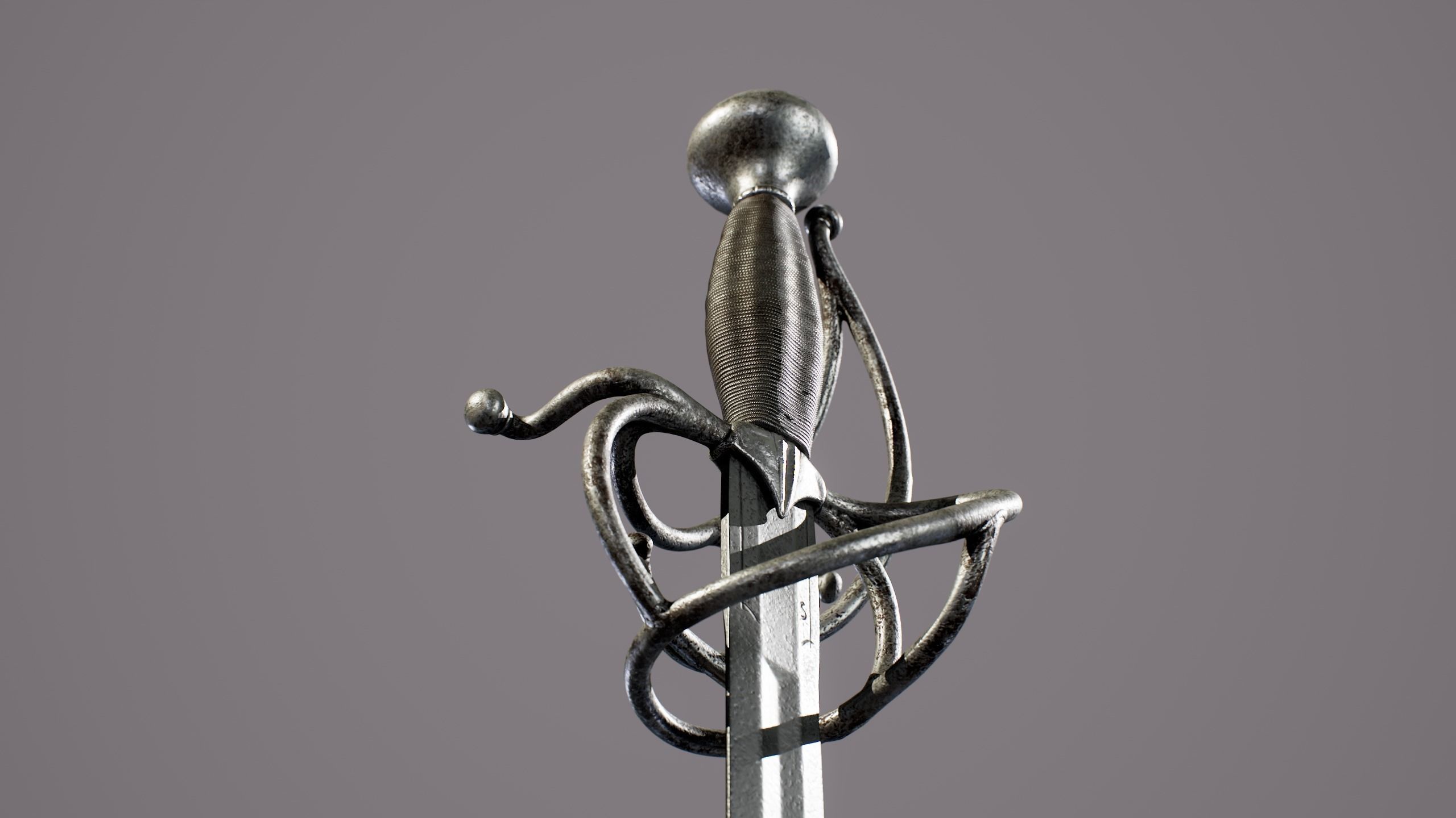 3D model Rapier sword PBR 3d model VR / AR / low-poly | CGTrader