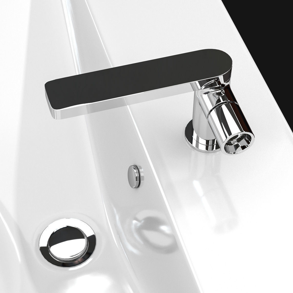 Sink Jacob Delafon Reve 100 cm with vanity unit 3D model | CGTrader