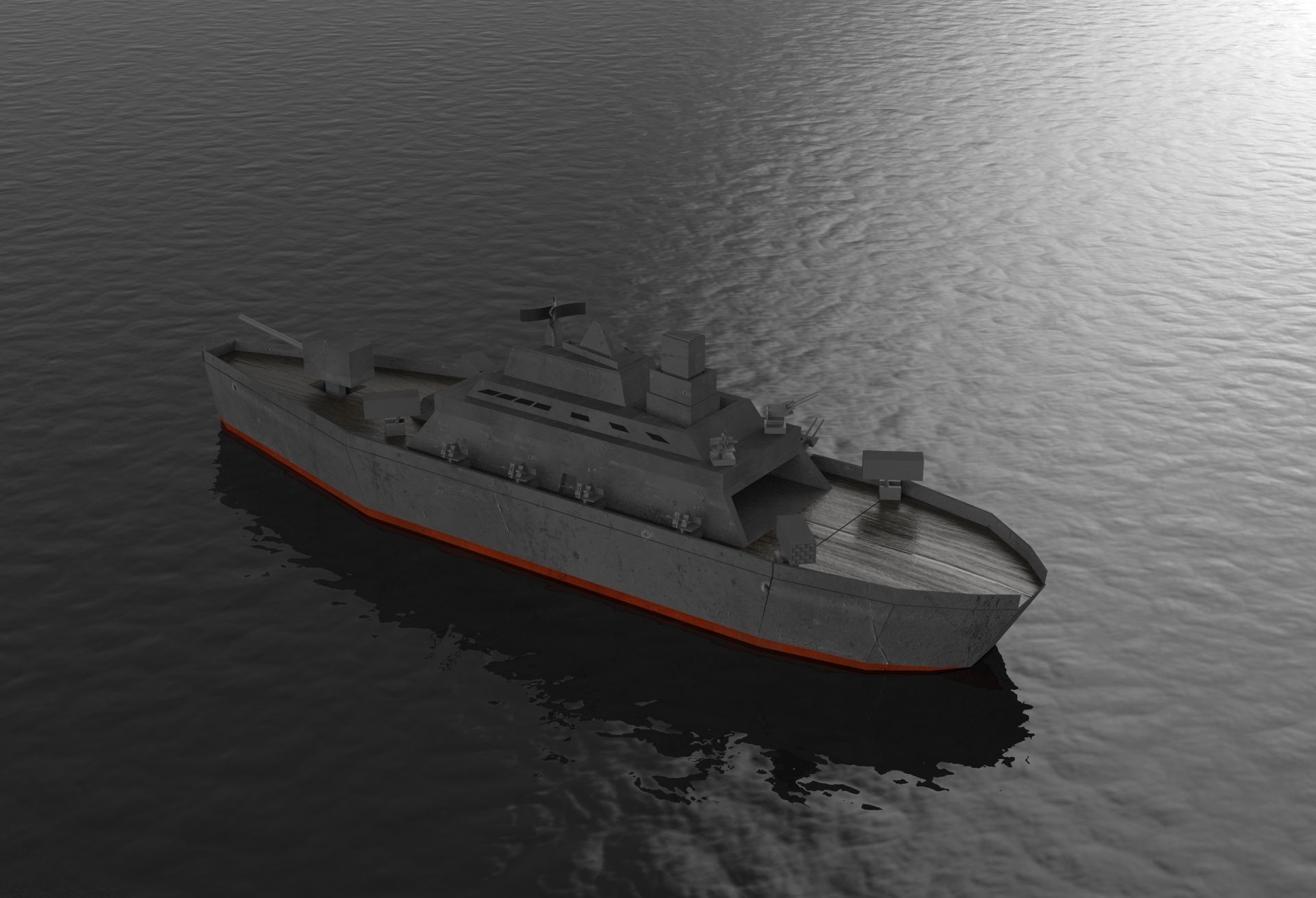 Destroyer Coastal Fleet Ship 3D model | CGTrader