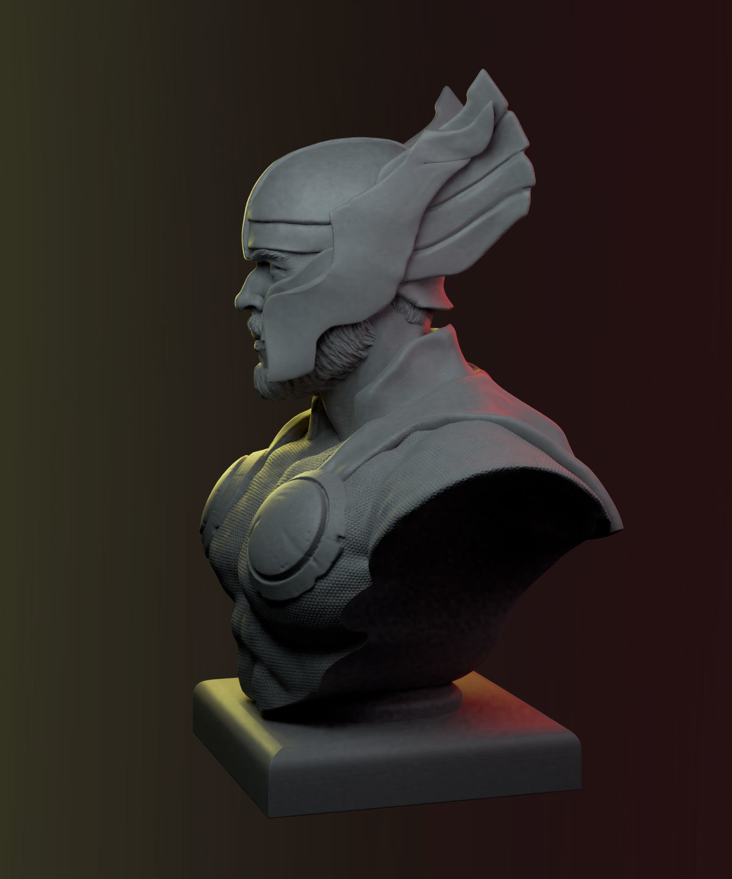 THOR bust 3D model 3D printable | CGTrader
