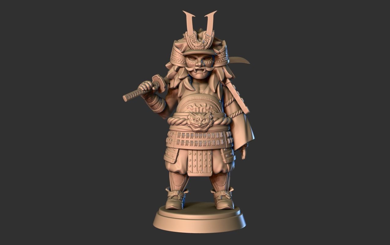 Samurai Miniature - Shogun 1 -Mini Troop -3D print model 3D model 3D ...