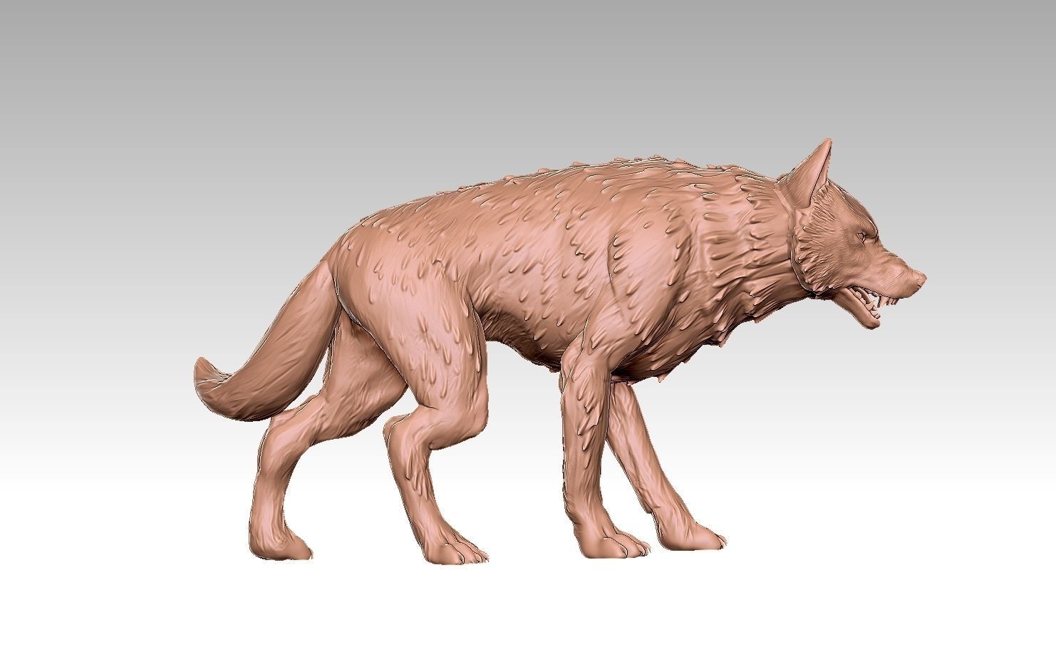 wolf alpha 3D model 3D printable | CGTrader