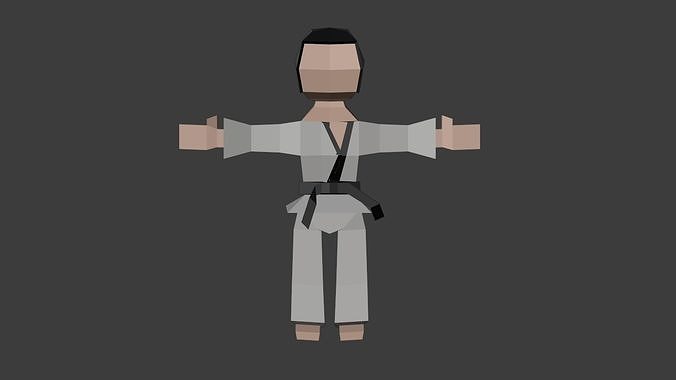 young karate player 3D model | CGTrader
