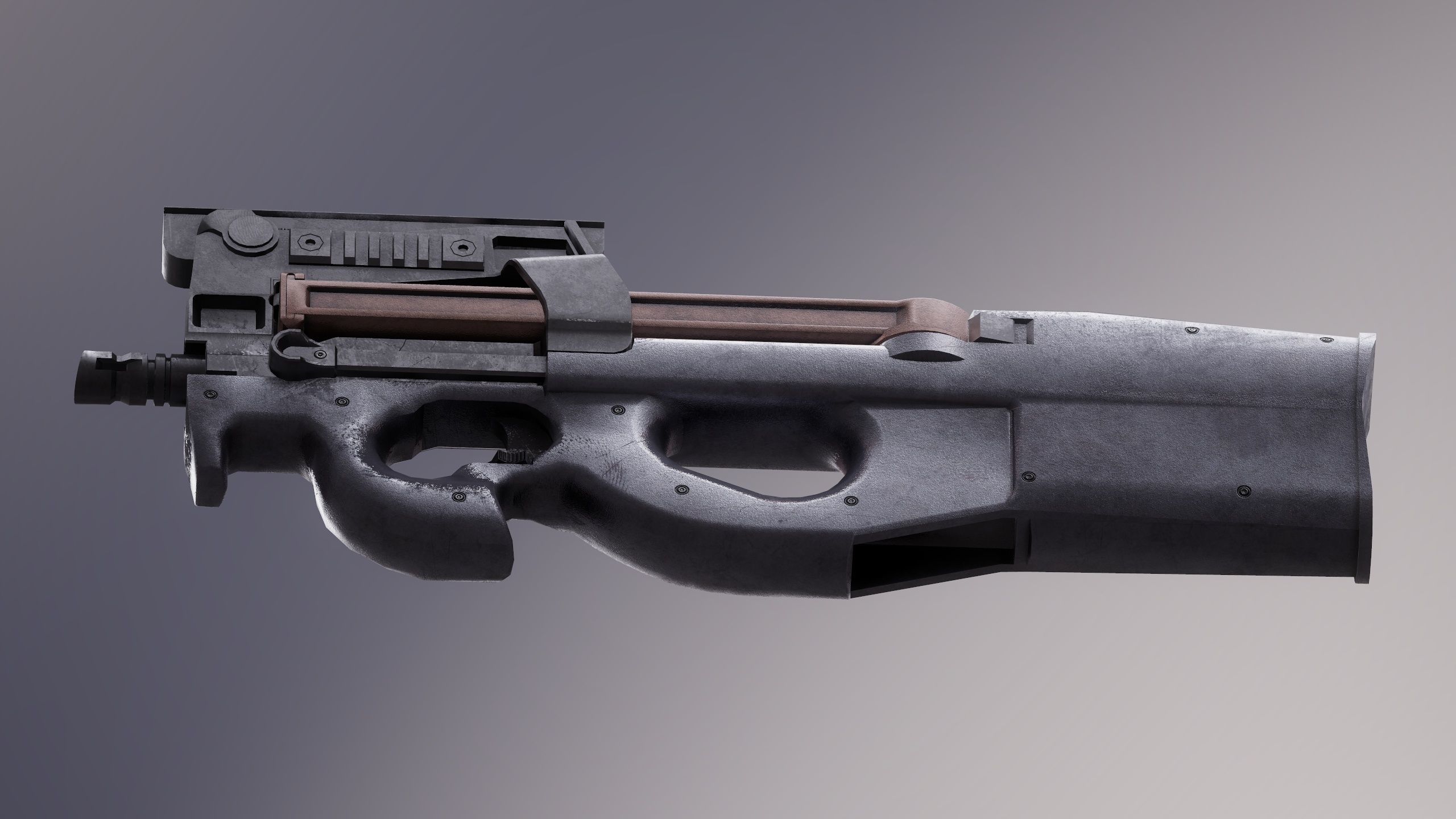 3D model FN P90 Rigged PBR VR / AR / low-poly | CGTrader