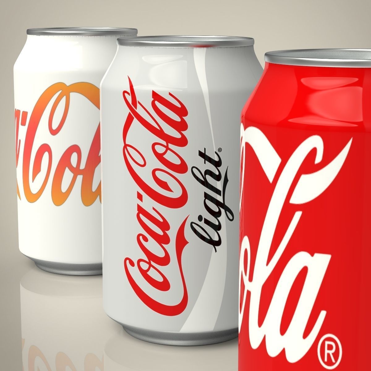 Coca cola can set 3D model | CGTrader