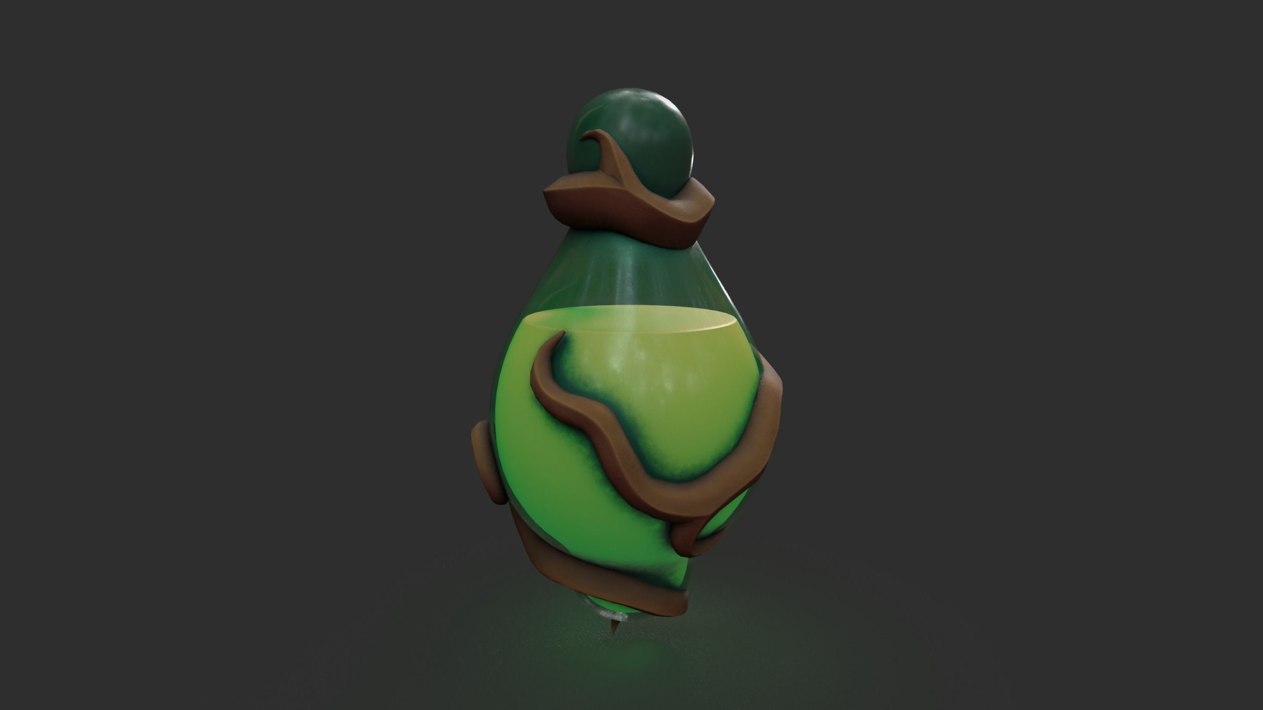 3D model Stylized Fantasy Potion with Root Ornaments VR / AR / low-poly ...