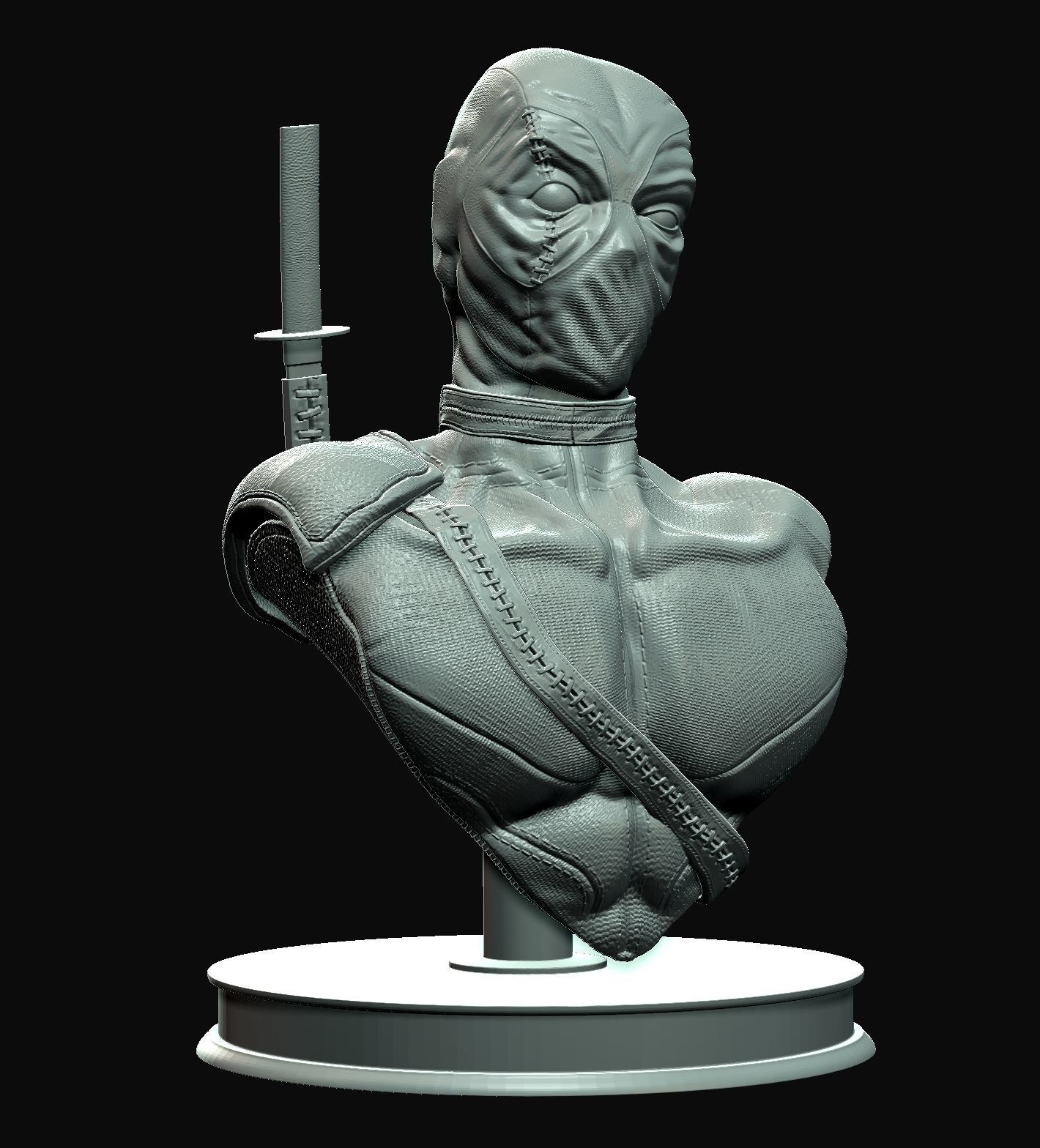 Deadpool Bust STL file for 3D Print 3D model 3D printable | CGTrader