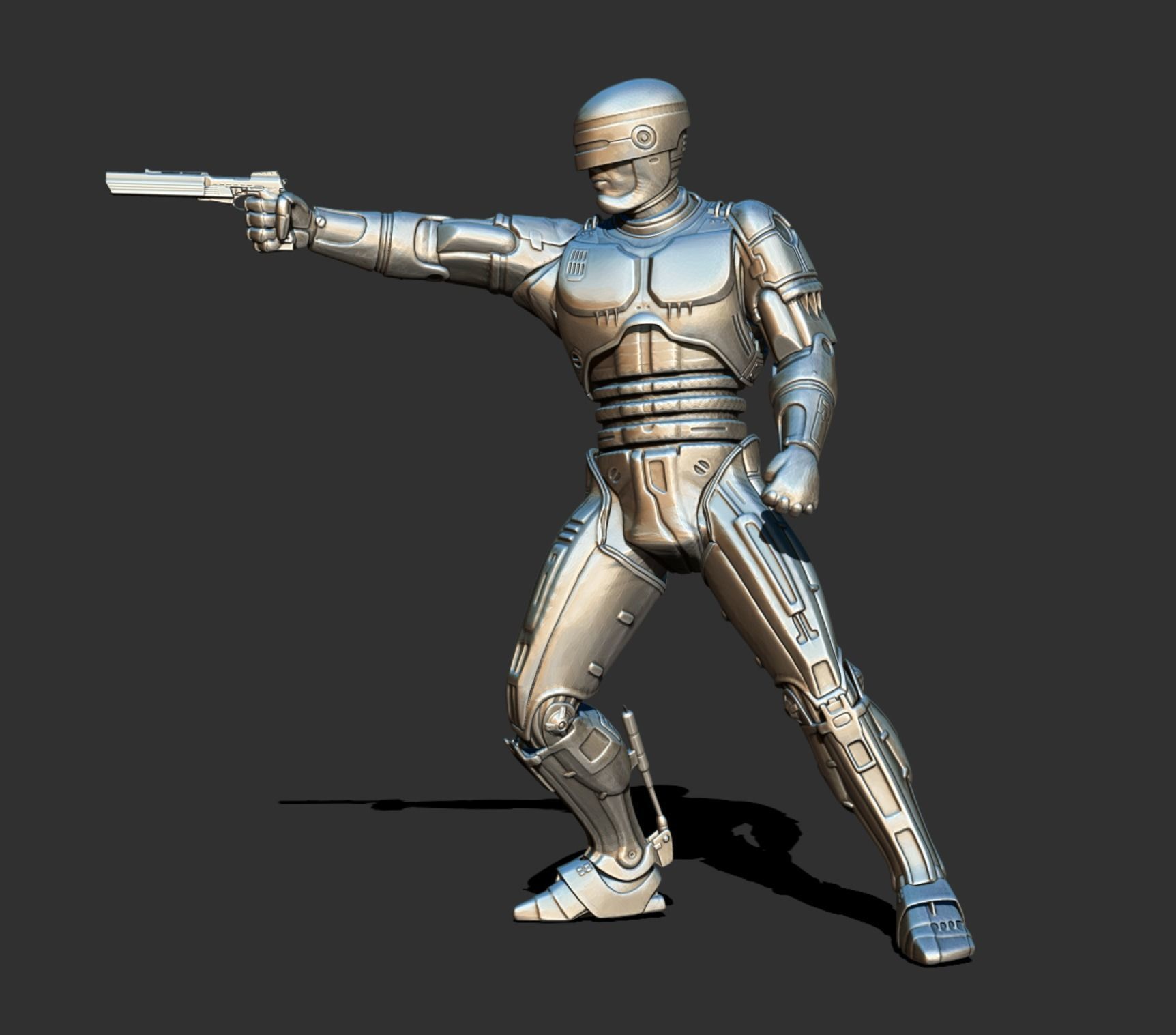Robocop robot holding gun 3D model 3D printable | CGTrader