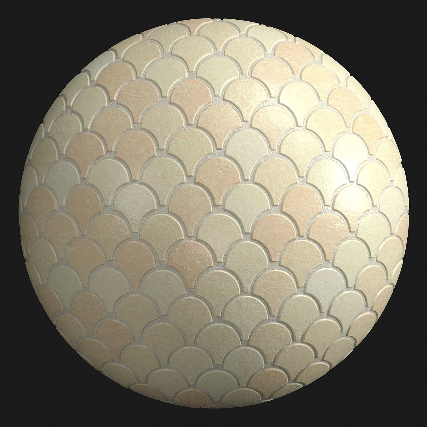 Materials 6- Fish scale tiles PBR Texture | CGTrader