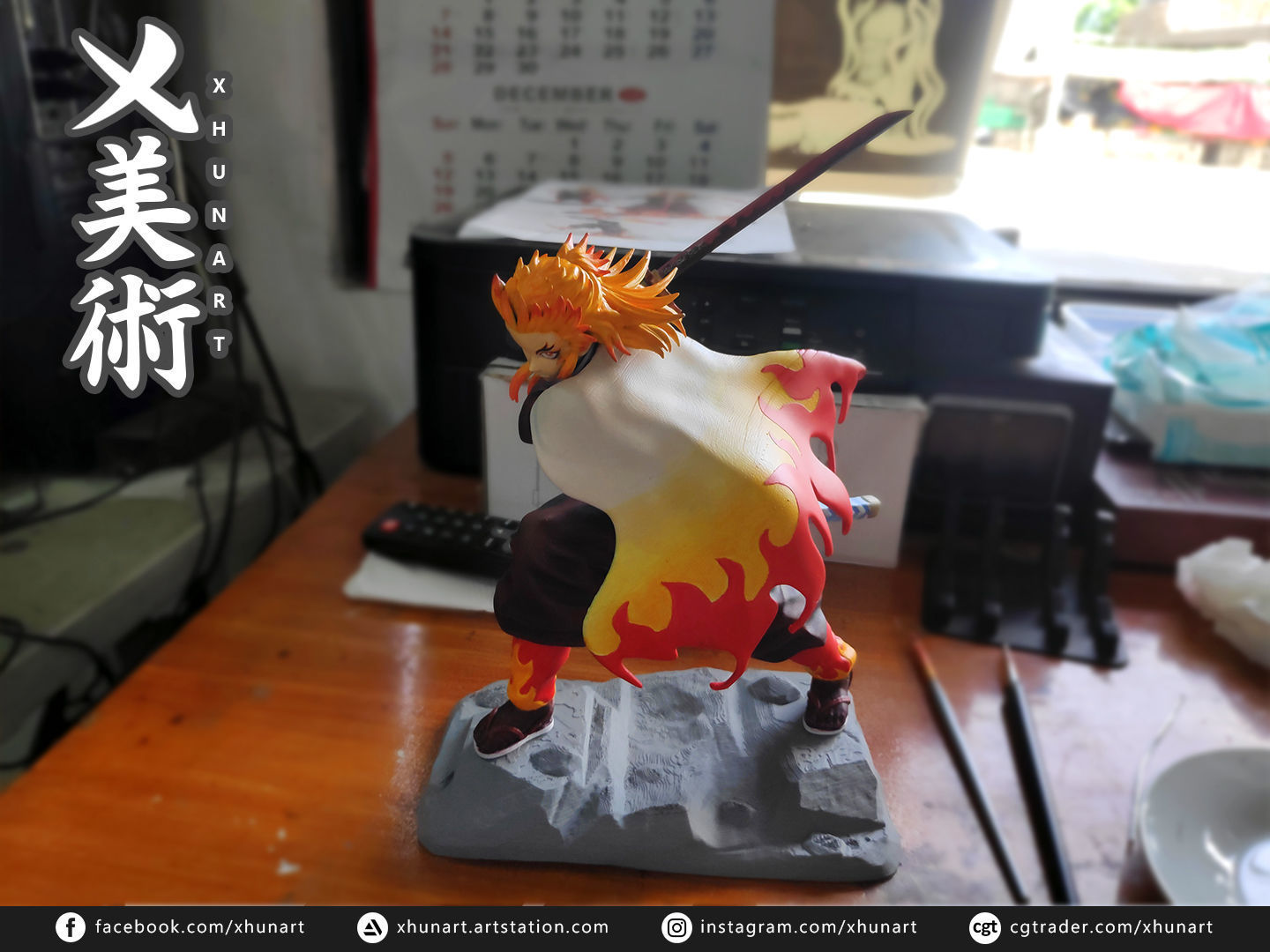 Demon Slayer - Kyojuro Rengoku 3D model 3D printable | CGTrader