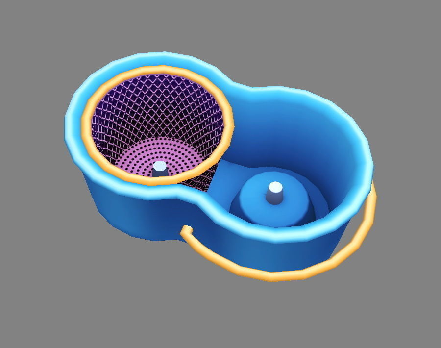 3D model Cartoon mops and bucket VR / AR / low-poly | CGTrader