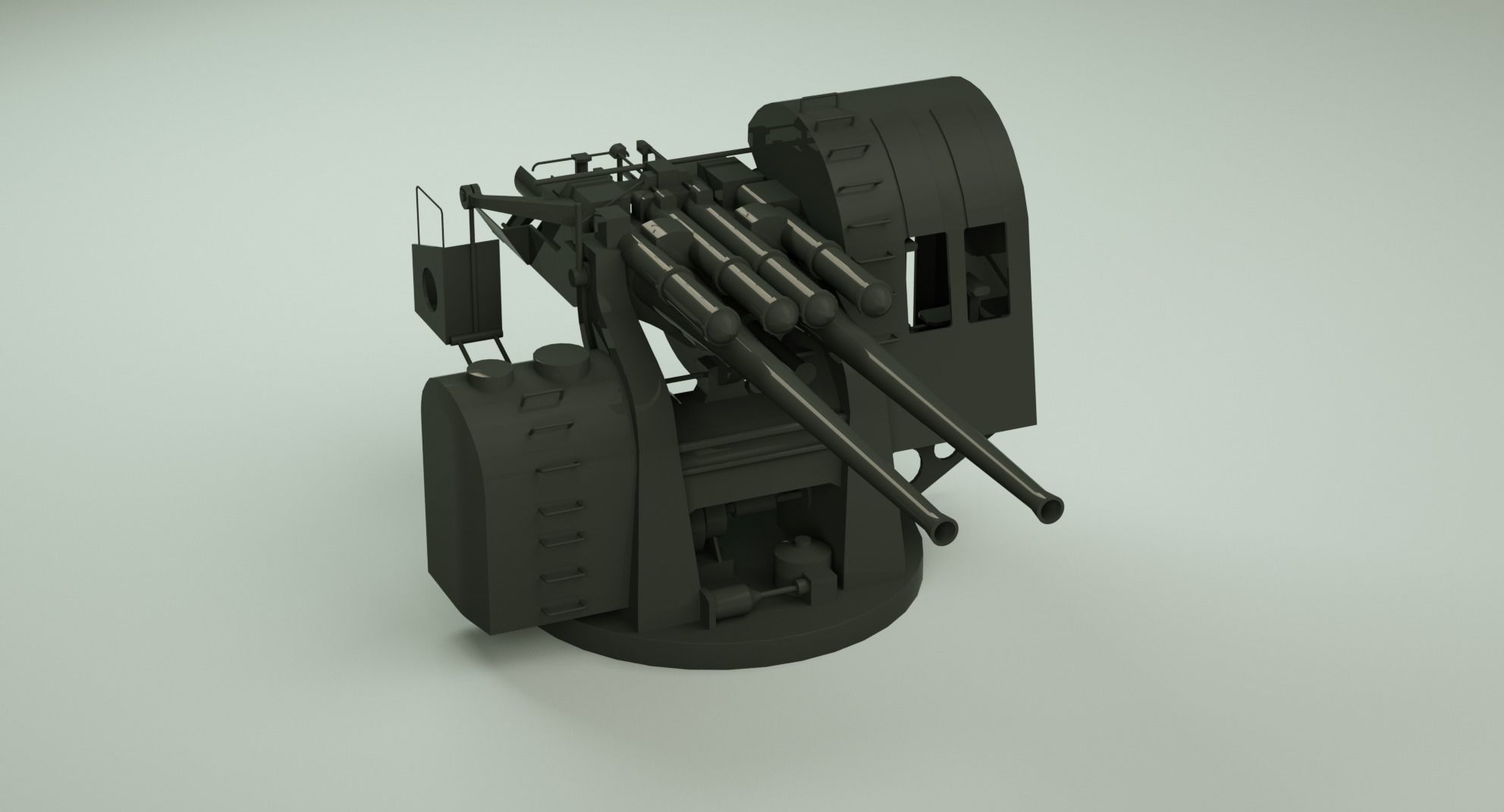 127mm 40 Type 89 Japanese Naval Gun 3D model | CGTrader