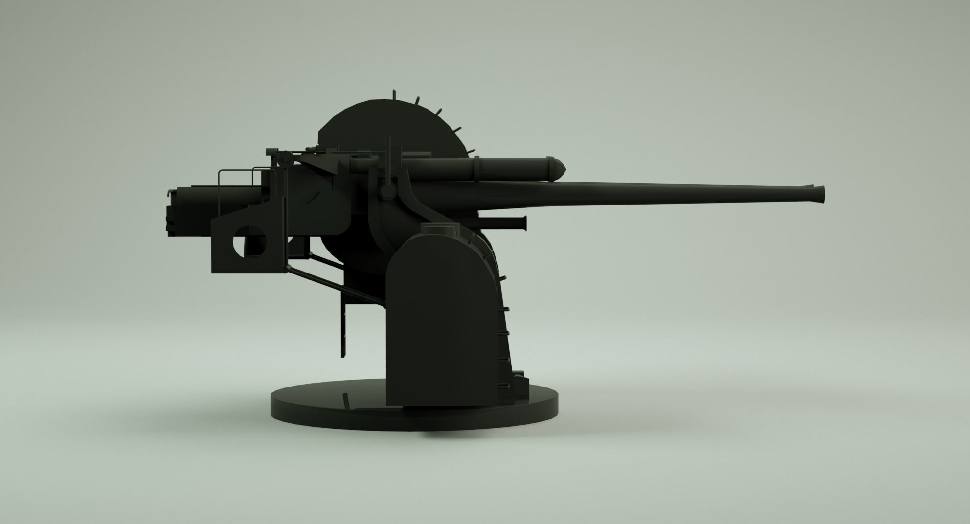 127mm 40 Type 89 Japanese Naval Gun 3D model | CGTrader