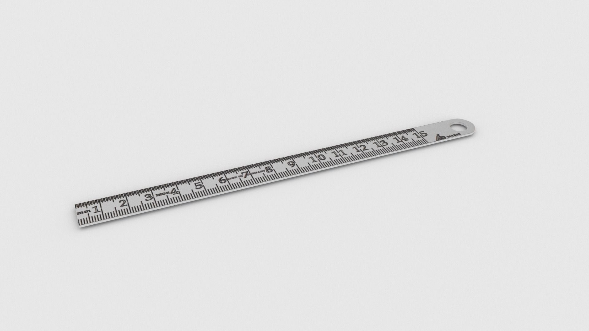 Steel Ruler free 3D model | CGTrader