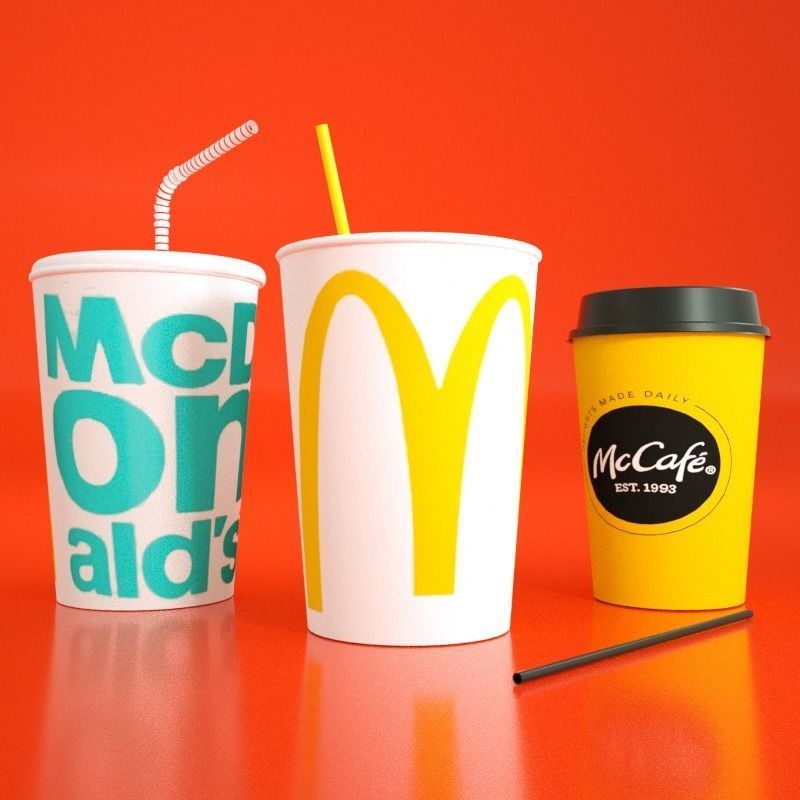 animated McDonalds Cups 3D Model | CGTrader