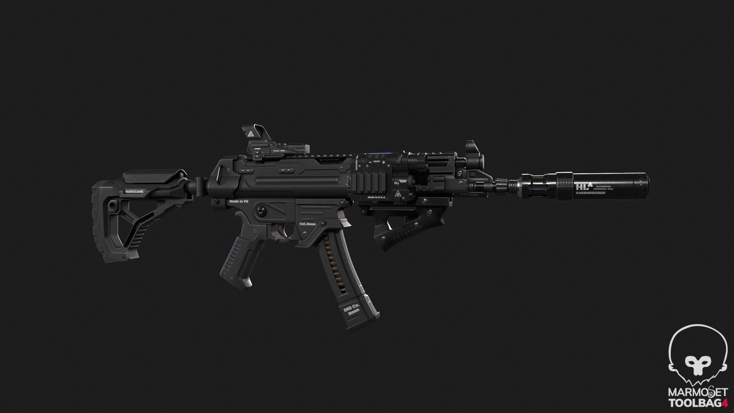 3D model Submachine gun Alpha VR / AR / low-poly | CGTrader