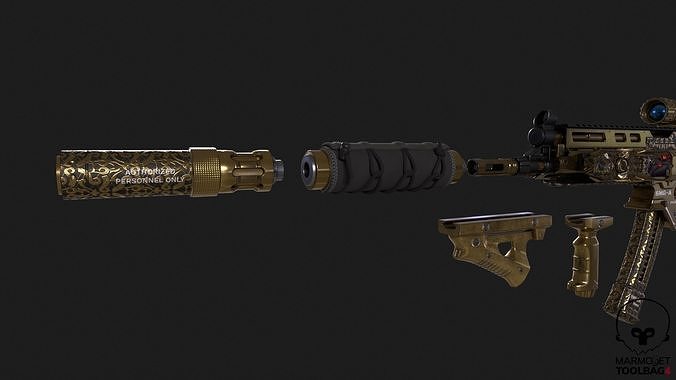 3D model Submachine gun Alpha VR / AR / low-poly | CGTrader